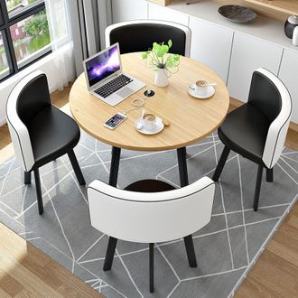 Generic Essgruppe in Tresenh&ouml;he, K&uuml;chen-Esstisch- und Stuhlset, 5-teilige Fr&uuml;hst&uuml;cksbar-M&ouml;bel mit 1 Tisch und 4 St&uuml;hlen