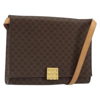 Celine Pre-owned Macadam Canvas Shoulder Bag - Femme - Pre-owned - Brun - Taille: ONE Size
