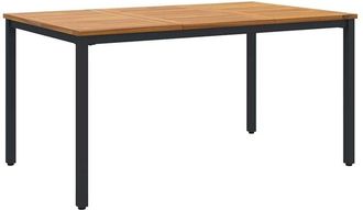 vidaXL Gartentische Natur und Schwarz 150 x 90 x 75 cm Vidaxl