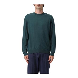 Kiton Homme, Pulls, Vert, Taille: L Pull Ras du Cou en Laine Mérinos