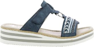 Rieker Femme, Chaussures, Bleu, Taille: 36 EU Sandales V02M6 Z6