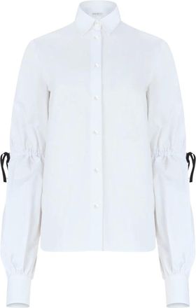 Nina Ricci Femme, Blouses et Chemises, Blanc, Taille: 44 FR Poplin Shirt With Bow Details