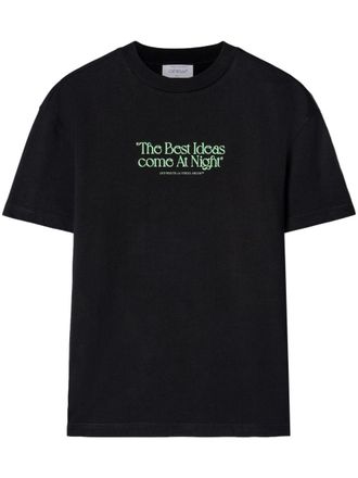 Off-white t-shirt &agrave; slogan imprim&eacute; - Noir