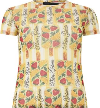 Philipp Plein Femme, Tops, Multicolore, Taille: 44 FR Tulle Pure Fit T-Shirt Gelato