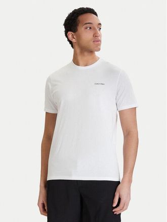 Calvin Klein T-Shirt Micro Logo LV04LC255G Wei&szlig; Regular Fit
