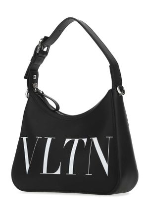 Valentino Garavani Mens Black Leather Vltn Handbag 0ni Borse A Mano Bag