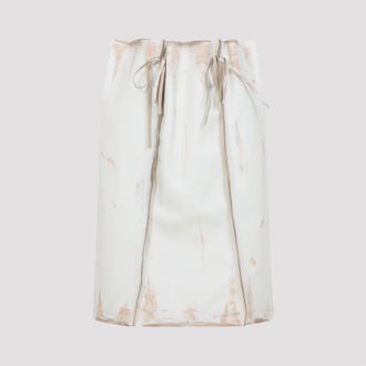 Prada Jupe midi en cuir de veau Prada