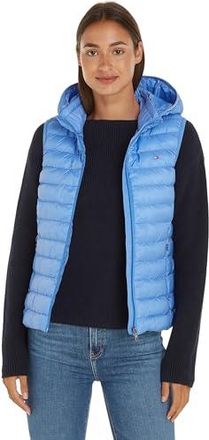 Tommy Hilfiger Femme Veste sans Manches Padded Global Stripe Matelass&eacute;e, Bleu (Blue Spell), S