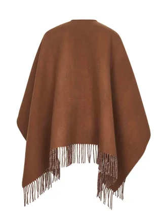 Fendi Womens Poncho Wool And Cashmere - Brown Capes Jacket