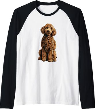 Whyitsme Design Roter Pudelhund Illustration Raglan