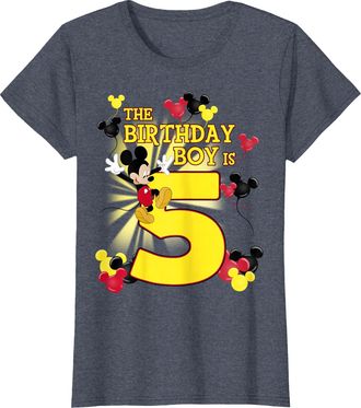 Disney Mickey & Friends 5 Year Old Birthday Boy T-Shirt