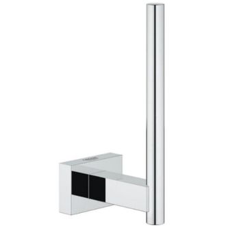 GROHE Porte-papier toilette mural Grohe Essentials Cube en metal chrome, accessoires de salle de bain