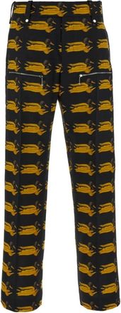 Burberry Homme, Pantalons, Multicolore, Taille: L Pantalon en laine &agrave; imprim&eacute; de canards