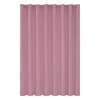 Deconovo Rideaux Occultants Isolant Thermique Anti Froid, 254X214 CM (Largeur X Hauteur), Rideaux pour Chambre Fille, Design Moderne &agrave; Oeillets, Rose, 1Pi&egrave;ces