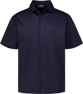 Strellson Herren Kurzarmhemd blau Jersey