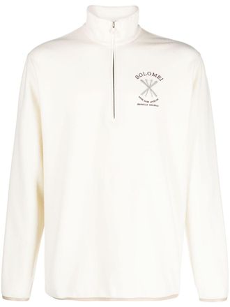 Brunello Cucinelli Sweatshirt mit Rollkragen - Wei&szlig;