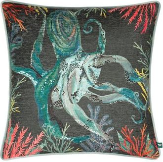 furn. Wylder Tropics Abyss Octopus Chenille-Kissen mit Federf&uuml;llung