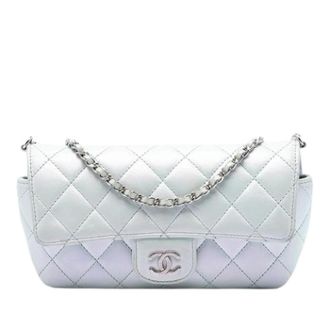 Chanel Sac bandouli&egrave;re matelass&eacute; Pre-owned - Femme - Pre-owned - Bleu - Taille: ONE Size