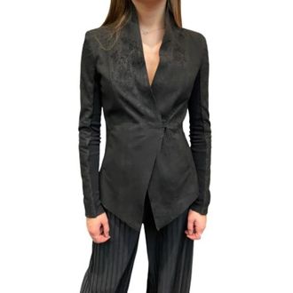 La Haine Inside Us Femme, Vestes, Noir, Taille: 38 FR Lw733 Leather Jacket