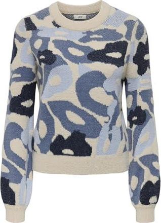 Jacqueline de Yong JdY Jdylorraine Animal L/S Pullover KNT Noos Lorraine Pull, Ciment, M Femme