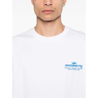 Awake NY Logo-Printed Cotton T-Shirt - White