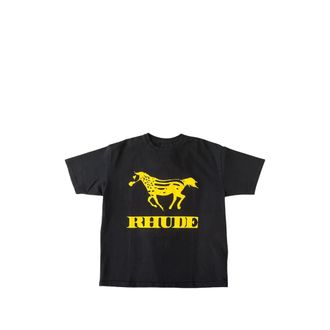 Rhude Racing Crest T-Shirt - - Tops - Herren - Schwarzk - 2XL