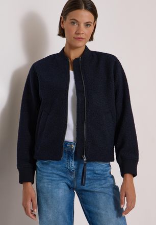 Cecil Blouson CECIL, Damen, Gr. XXL (46), blau (schwarz navy blau), Stoff, Oberstoff: 100% Polyester. Futter: 100% Polyester, unifarben, normal normal, Rund