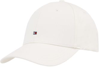 Tommy Hilfiger Herren Cap Flag Cotton 6 Panel mit Logo, Weiß (Ivory Silk), Einheitsgröße