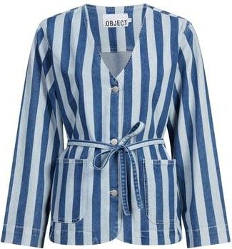 Object Veste denim &agrave; rayures