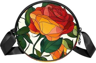 Generic Sac à bandoulière Circle pour femme, petit sac à bandoulière bleu avec fermeture éclair, bretelles réglables, sac à main rond décontracté pour femmes 