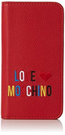 Love Moschino Portacel.small Grain Pvc Rosso, Pochettes femme, Rouge (Red), 2x14x7 cm (B x H T)