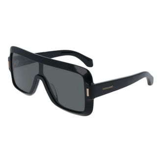 Ferragamo Lunettes Bouclier - Femme - Accessoires - Noir - Taille: 55 MM