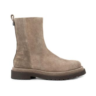 Brunello Cucinelli Leder Stiefeletten f&uuml;r Stil und Komfort - - Shoes - Damen - Grau - 39 EU