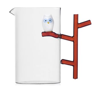 Ichendorf Krug Eule Ast, Kollektion Animal Farm, 155 cl, Borosilikatglas, Handgefertigt