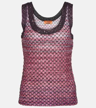 Missoni Verziertes Top aus H&auml;kelstrick