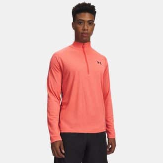Under Armour Tech Textured Oberteil mit.5-Zip f&uuml;r Herren Racer Rot / Cardinal XXL