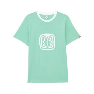 Ines De La Fressange Femme, Tops, Vert, Taille: 36 FR T-shirt Vert Iconique à Col Rond