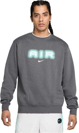 Nike Air Sweatshirt f&uuml;r Herren, Rundhalsausschnitt, leger, Lang&auml;rmlig (Eisengrau)