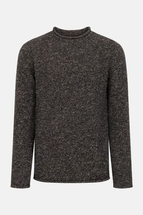 Fisherman out of Ireland Pullover Herren Grau Braun Rollrand