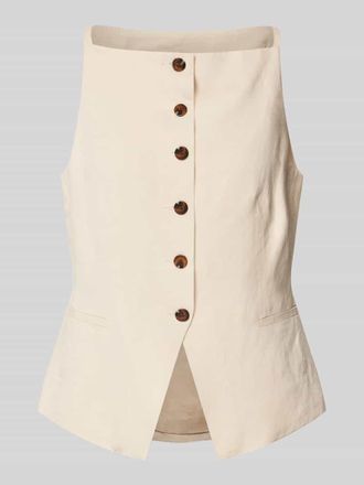 Christian Berg Taillierte Weste aus Viskose-Leinen-Mix