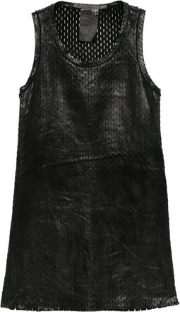 Carol Christian Poell robe courte &agrave; design perfor&eacute; - Noir