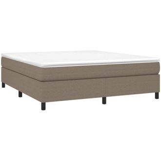 vidaXL Cadre de lit sans matelas taupe 180x200 cm tissu Vidaxl