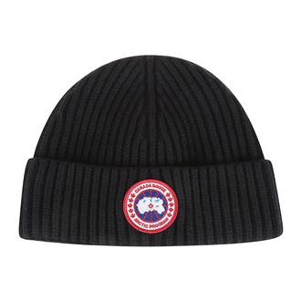 Canada Goose Kaschmir-Mischung Rippstrick-M&uuml;tze - - Accessories - Damen - Schwarzk - ONE SIZE