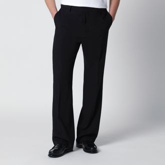 Ami Schwarze Hose aus Wollgabardine