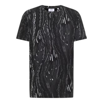 Carlo Colucci Homme, Tops, Noir, Taille: XL T-shirt imprim&eacute; en maille - Maille 3D