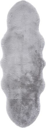 Novel Kunstfell, Hellgrau, Textil, Fell, Tierform, 55x160 cm, Reach, Bsci, für Fußbodenheizung geeignet, in verschiedenen Größen erhältlich