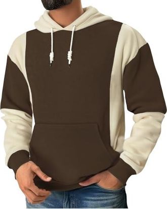 Generic Sweat &agrave; capuche pour homme - T-shirt dentra&icirc;nement &agrave; manches longues - Coupe d&eacute;contract&eacute;e - Chaud - Respirant - Streetwear - D&eacute;contract&eacute; - D&eacute;contract&eacute;