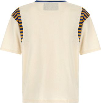 Valentino Garavani Panther-Print Cotton-Linen Blend T-Shirt - cream