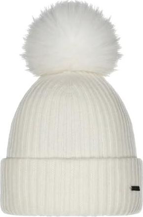 Barts Kenzie Bonnet dhiver tricot&eacute; &agrave; Pompon, cr&egrave;me, Taille Unique
