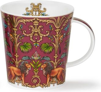Dunoon Lomond Malabar L&ouml;we Tasse aus feinem Knochenporzellan mit 22 Karat Golddetails